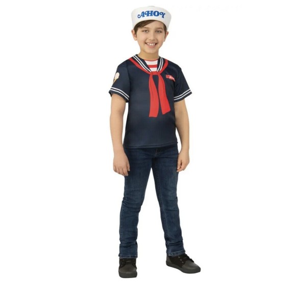 Costumes | Stranger Things Steve Halloween Costume Boys Large 112 Shirt ...